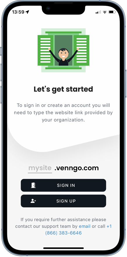 How do I sign in to the new Venngo mobile app?